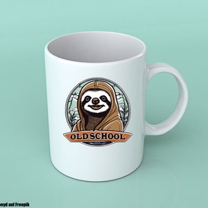 Old School Sloth Design. Jpg / Pdf / Png / Svg / Dxf . for DIY - Etsy