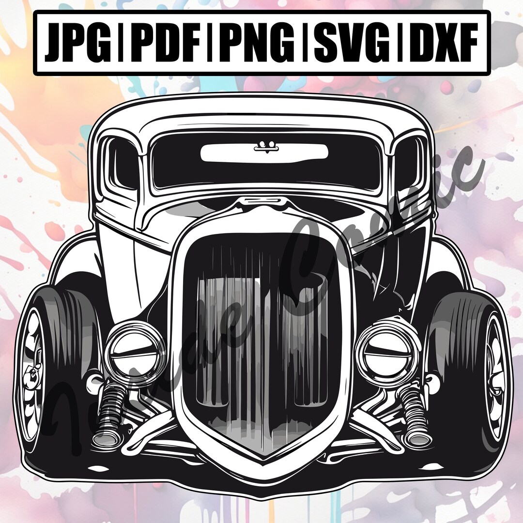 Hot Rod Design. Jpg / Pdf / Png / Svg / Dxf . for DIY Projects. Instant ...