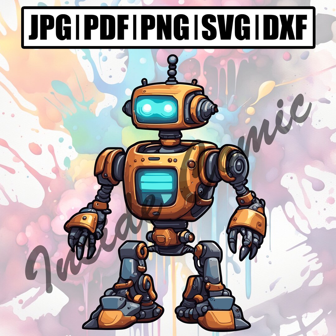 Robort Design. Jpg / Pdf / Png / Svg / Dxf . for DIY Projects. - Etsy