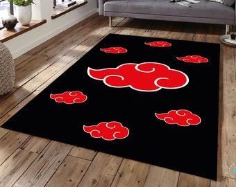 Red Japanese Rug - Etsy