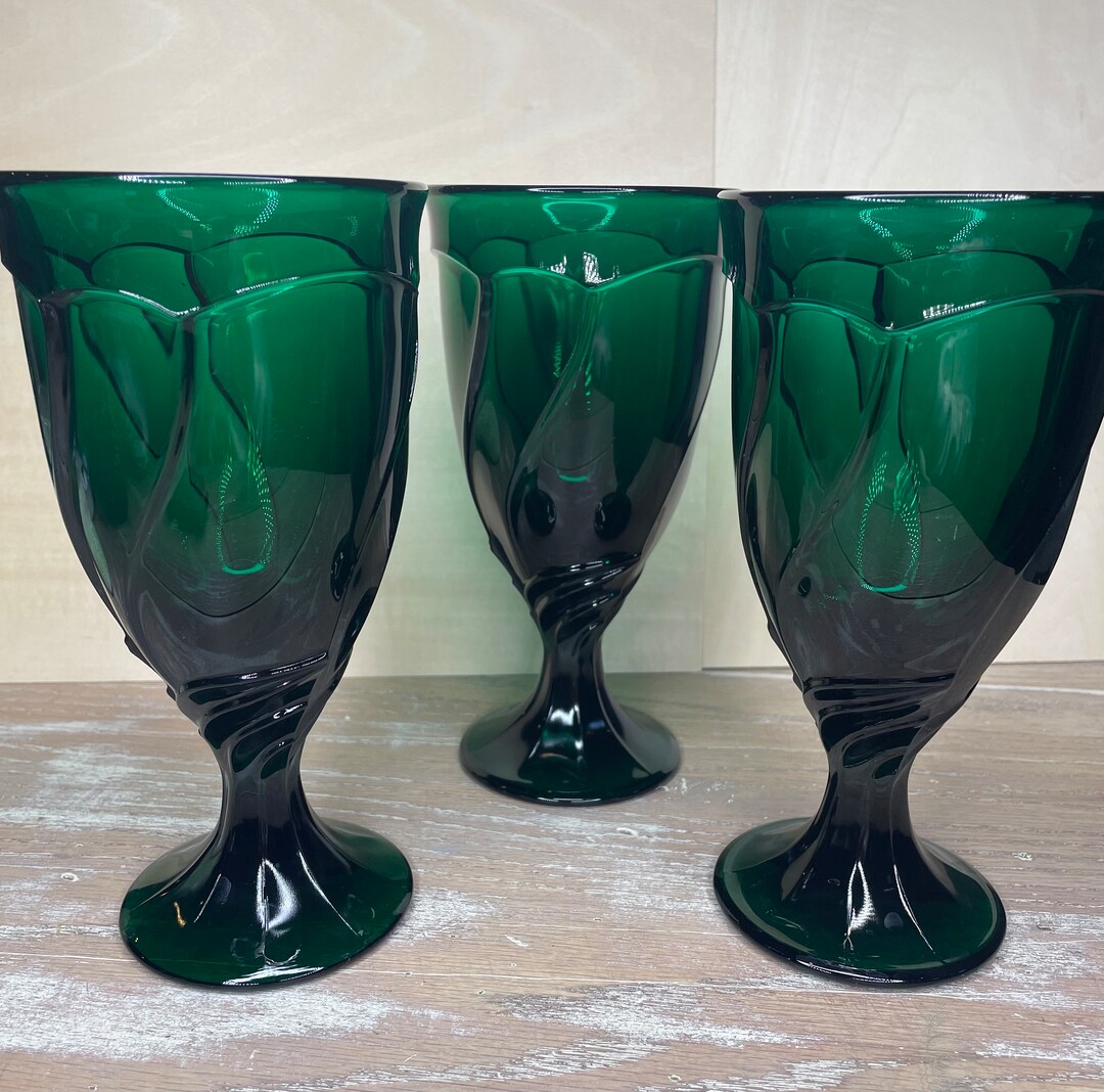 Noritake Evergreen Sweet Swirl Water Goblets - Etsy