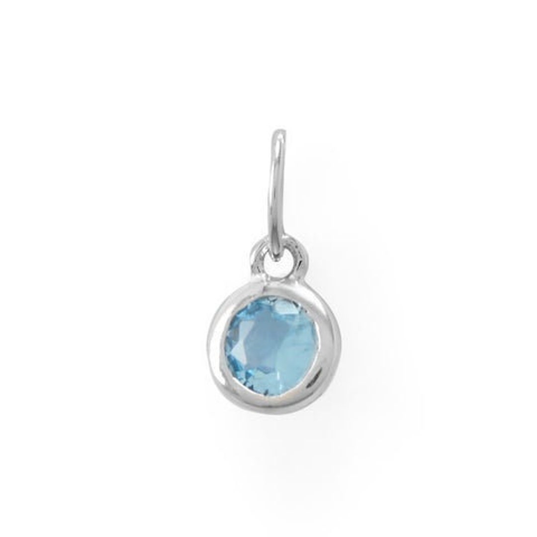 March Birthstone Charm - Etsy