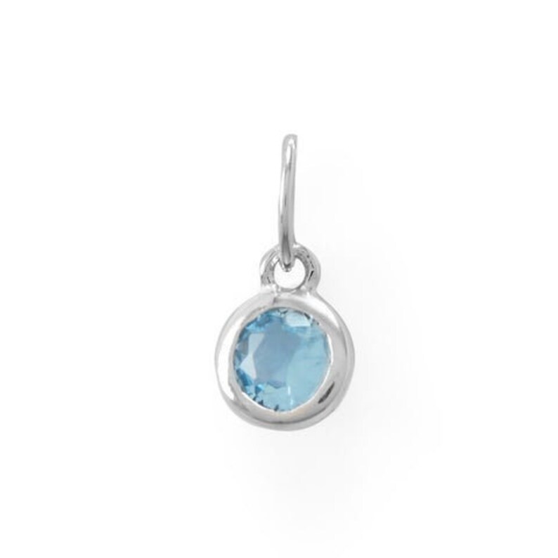 March Birthstone Charm - Etsy