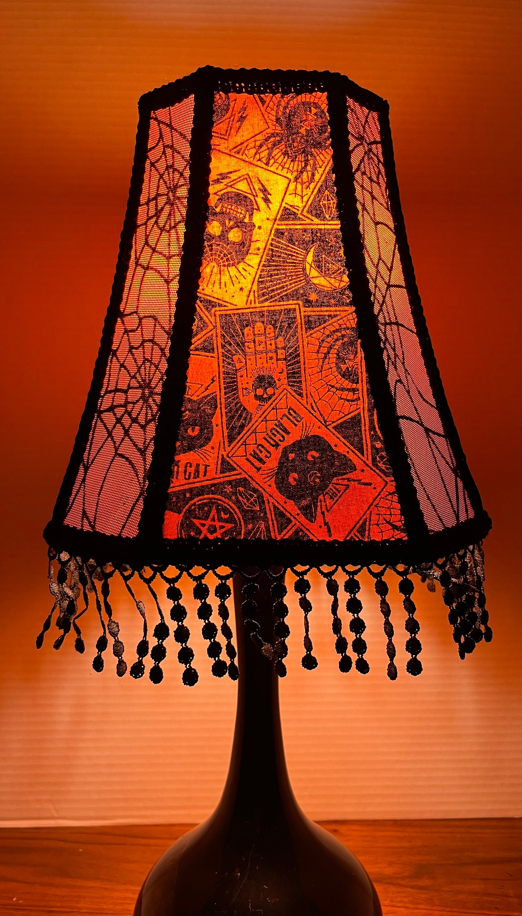 Tarot Card Lampshade With Black Lamp - Etsy