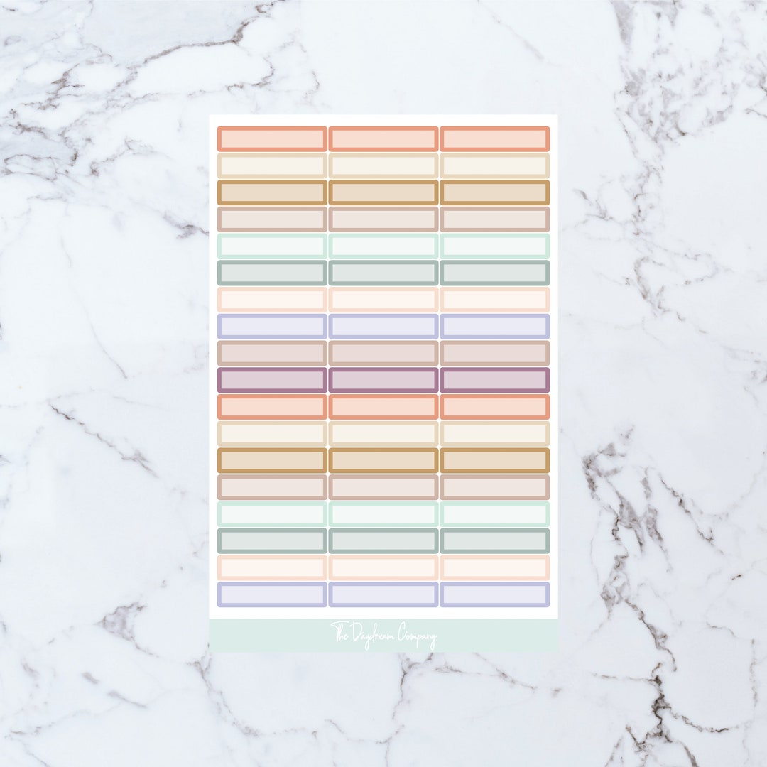 Colorful Rounded-rectangle Sticker Sheet - Etsy