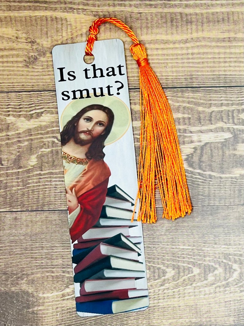 Is That Smut Funny Peeking Jesus Bookmark Romance Reader Gift Book ...