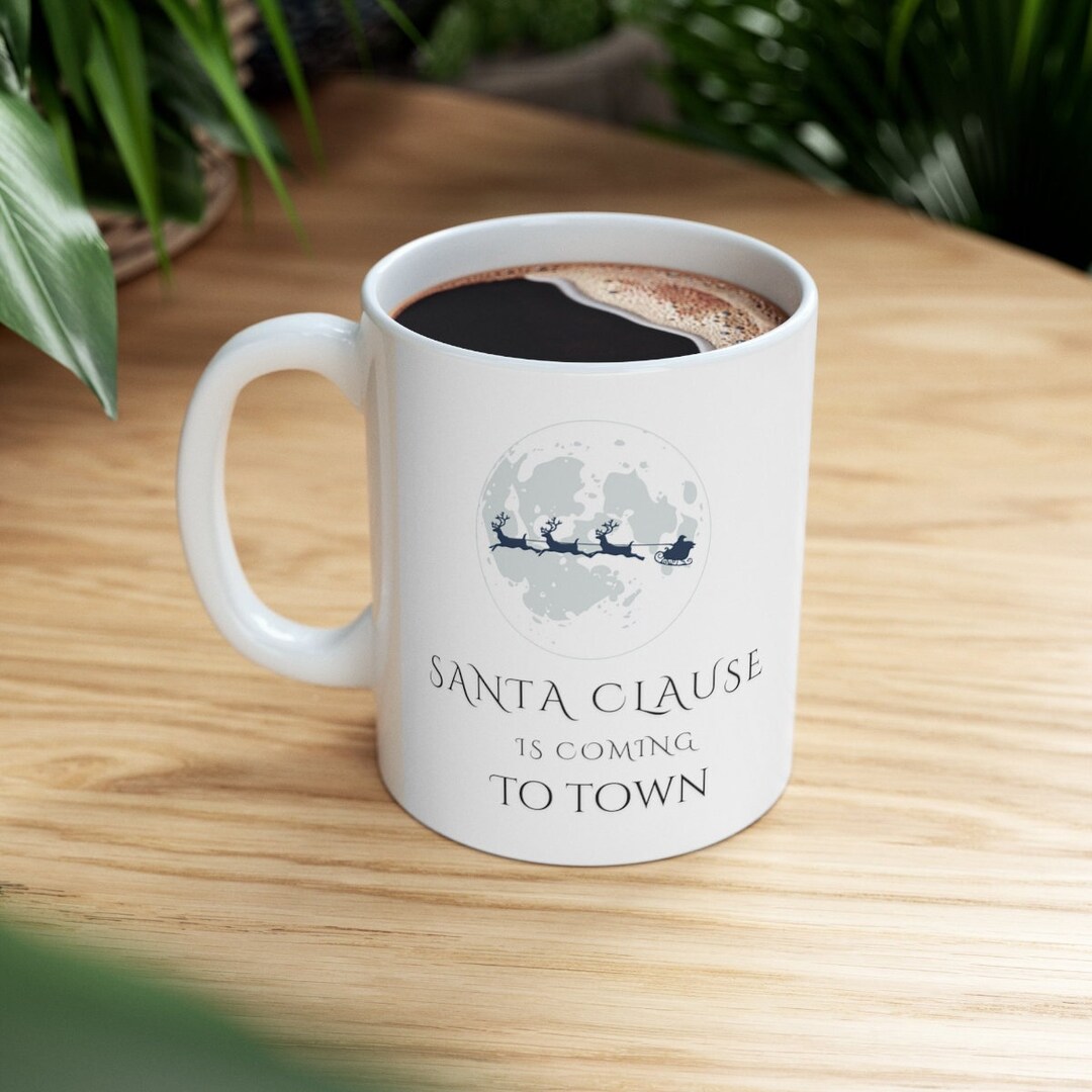 Christmas Mug, Santa Christmas Hot Chocolate Mug, Secret Santa Gift ...