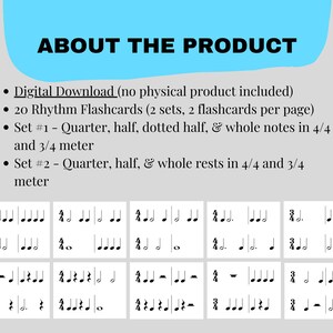 Pack of Printable Rhythm Flashcards for Music Education | Sets 1 & 2 ...
