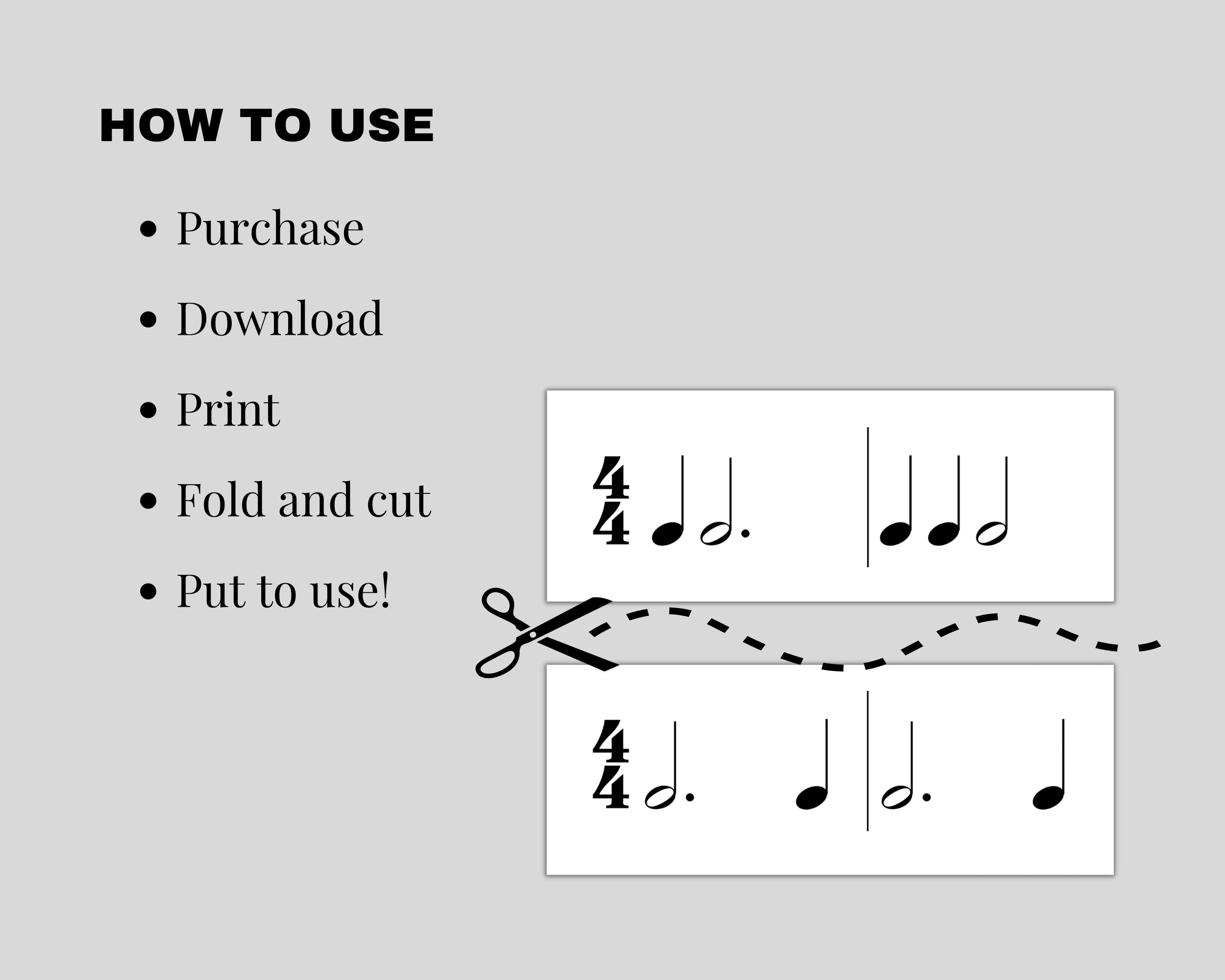 Pack of Printable Rhythm Flashcards for Music Education | Sets 1 & 2 ...