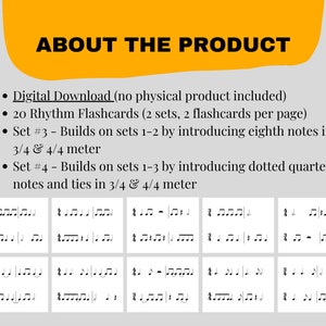 Pack of Printable Rhythm Flashcards for Music Education | Sets 3 & 4 ...