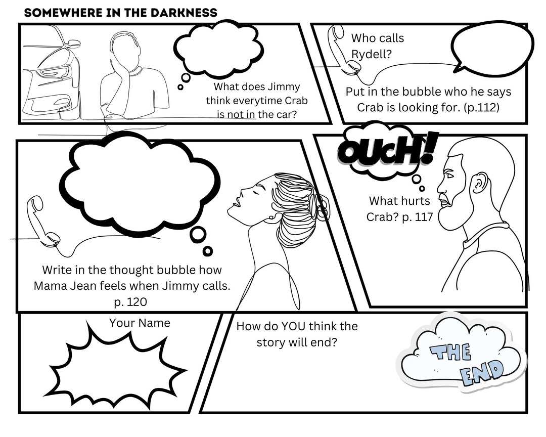 Somewhere in the Darkness Comic - Etsy