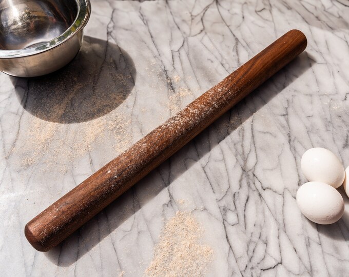 Walnut Rolling Pin, Handmade Large Rolling Dowel - Etsy