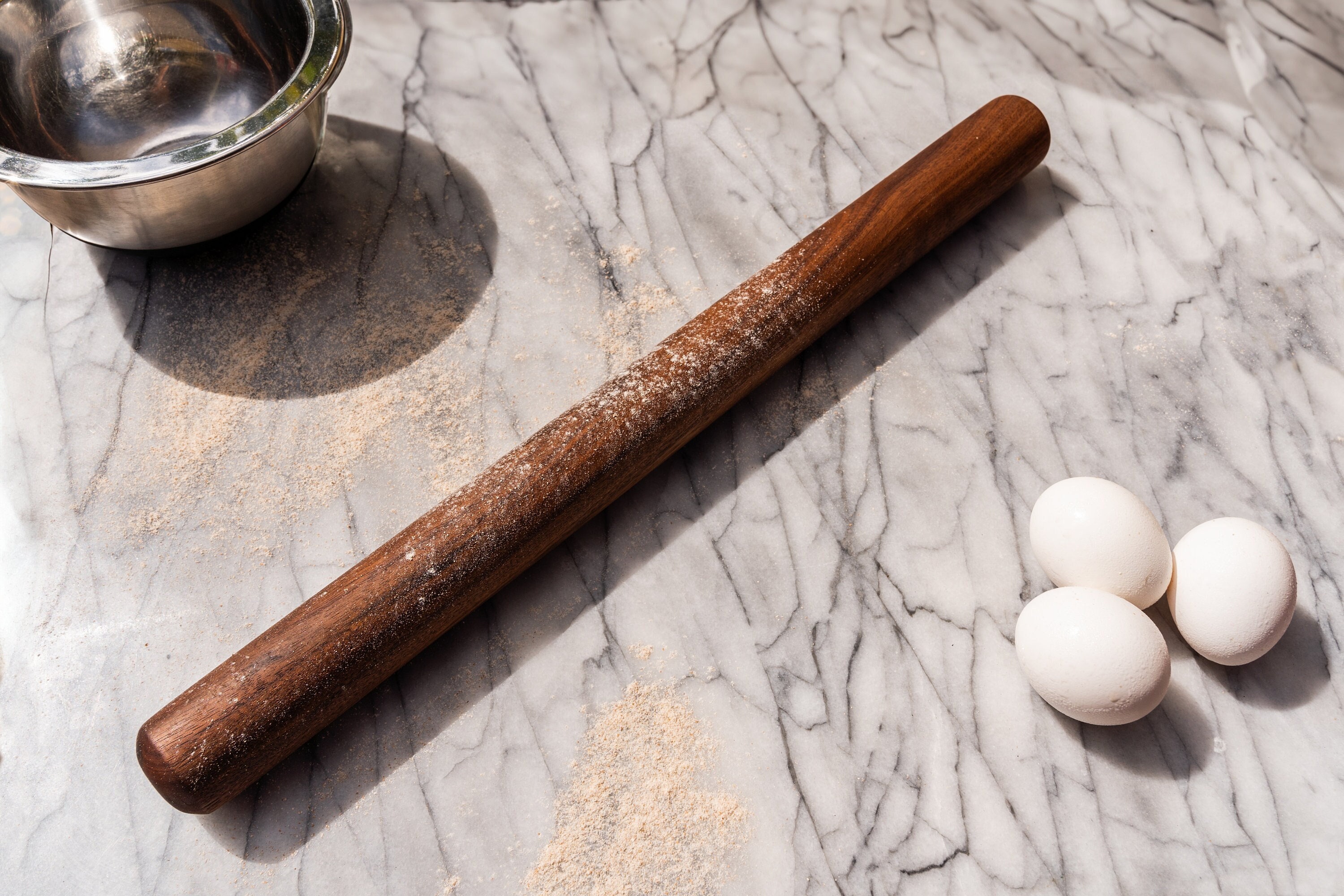 Walnut Rolling Pin, Handmade Large Rolling Dowel - Etsy