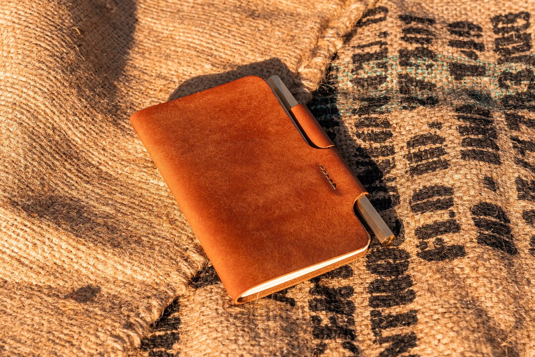 Leather Field Notes Journal Cover, Handmade Pocket Notebook Case With ...