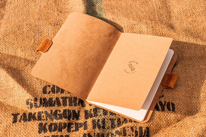 Leather A5 Journal Cover, Handmade Notebook Case With Pen, Leather ...
