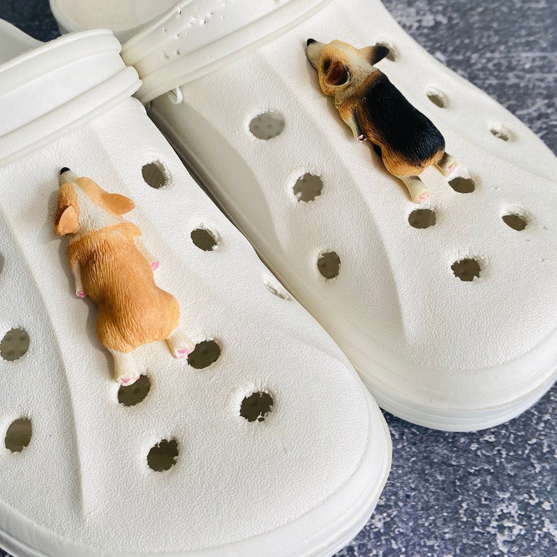 Corgi Shoe Charms,lovely Dog Resin Charms,3d Dog Animal Buckle for ...