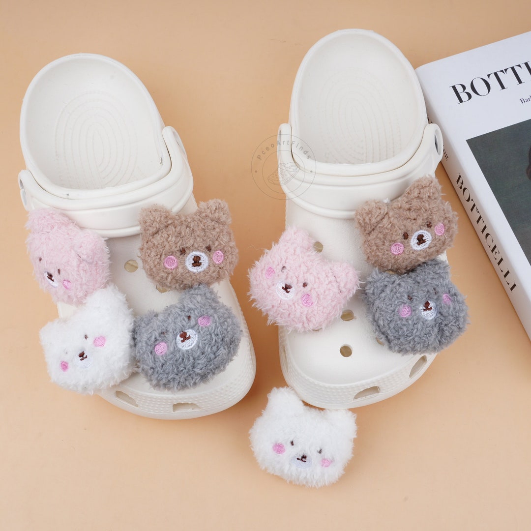 2PCS/SET Handmade Fluffy Bear Shoe Charm,shoe Buckles,cartoon Shoe ...