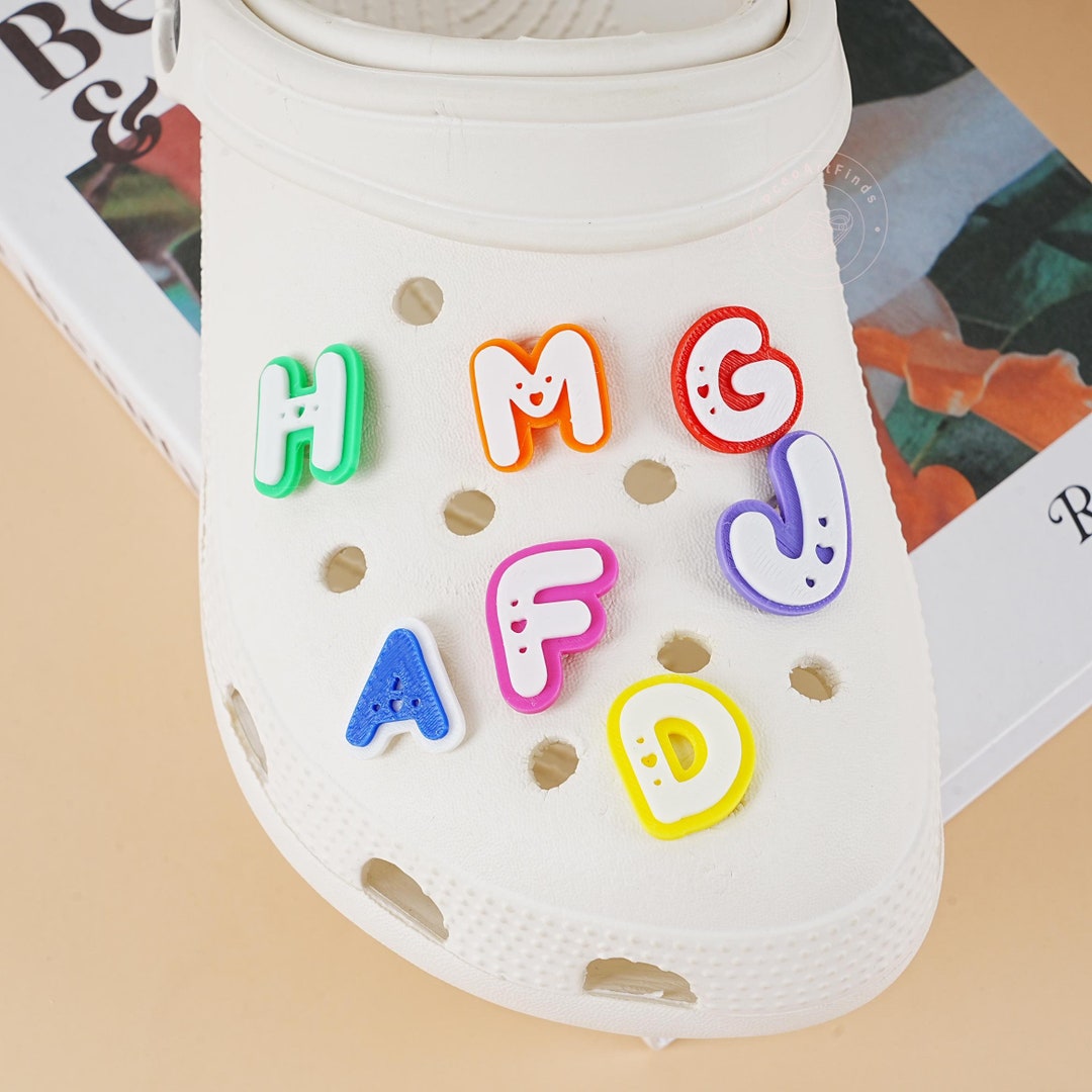 Custom 3D Printed Letter Shoe Charms,diy Letter Shoe Charm,custom ...