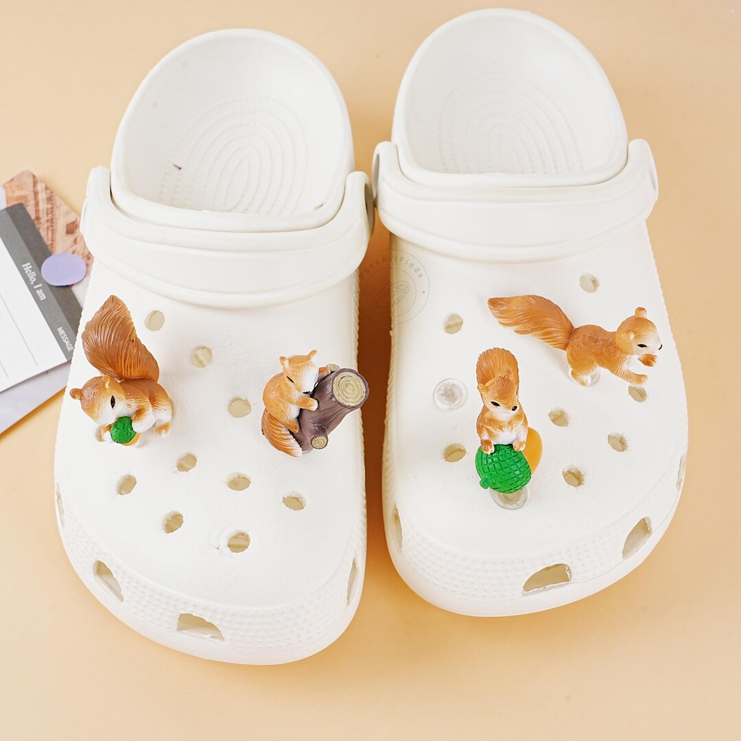 Cute Squirrel Shoe Charms Set,handmade Shoe Charms, Shoe Supplies ...