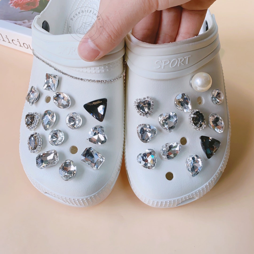 Bling Crystal Shoe Charm Set,rhinestone Shoe Charm Set,diy Sandals ...