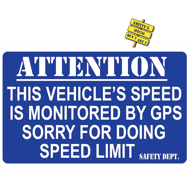 Speed Monitored by Gps Sticker - Etsy