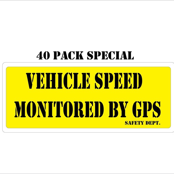 Speed Monitored by Gps Sticker - Etsy