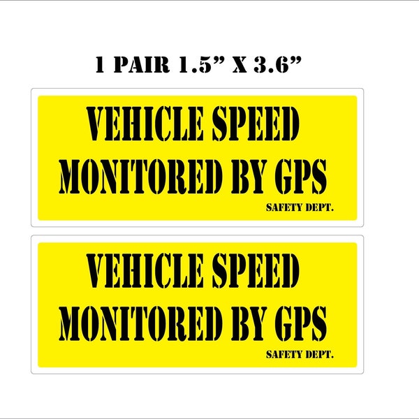 Speed Monitored by Gps Sticker - Etsy