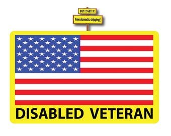 Disabled Veteran Decal - Etsy