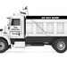 Do Not Bump Tri-axle Dump Truck / Trailers Side WHITE Safety Dept. 3.0 ...