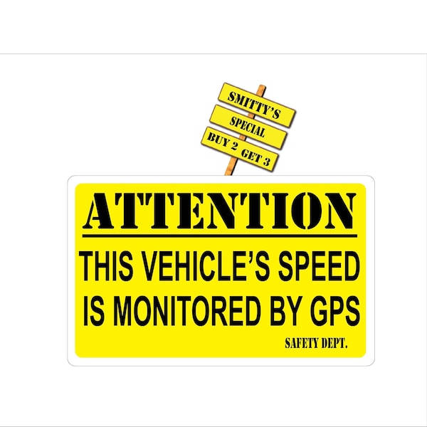 Speed Monitored by Gps Sticker - Etsy