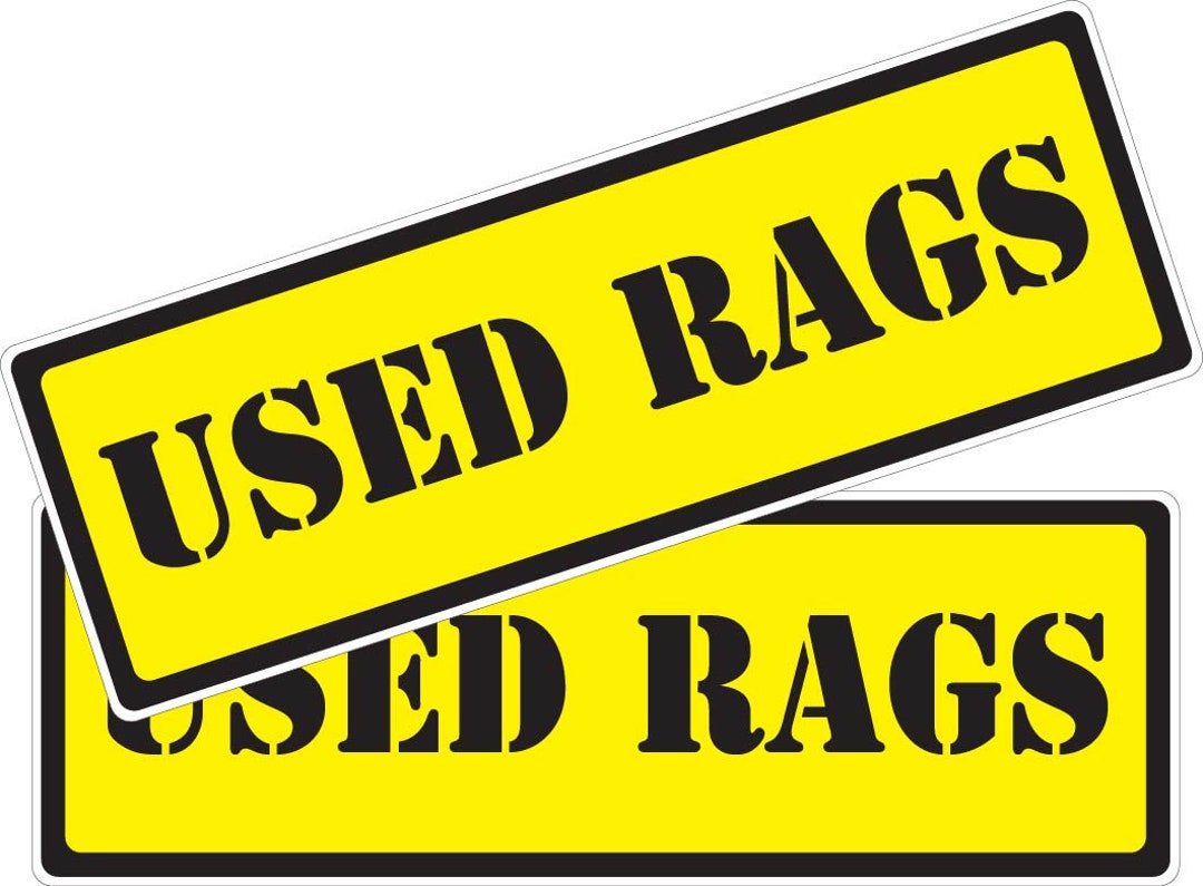 Used Rags for Contained Tank Area Safety Dept. 2.0" X 6.0" (1 Pair ...