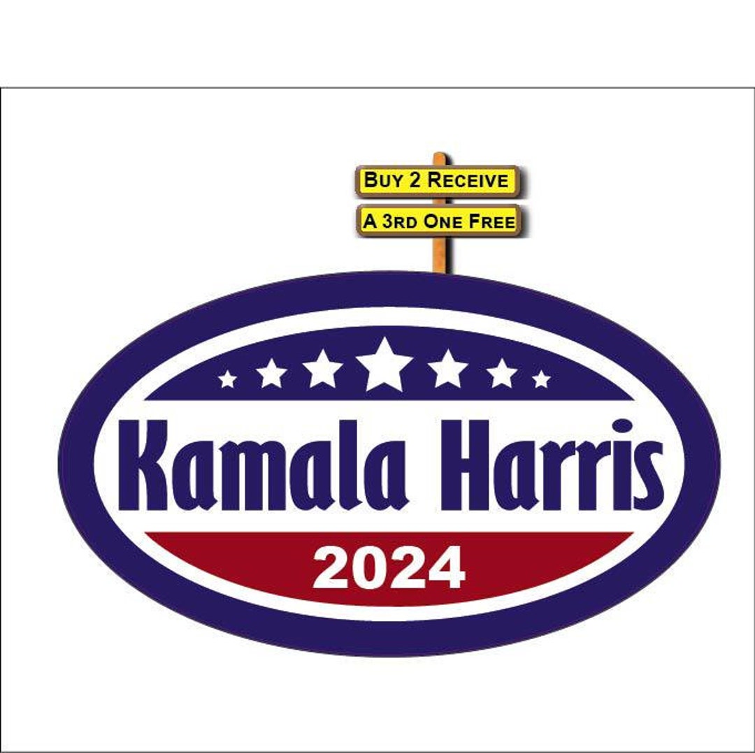 Kamala Harris 2024 Go Kamala for President Blue Oval Decal Sticker Buy ...