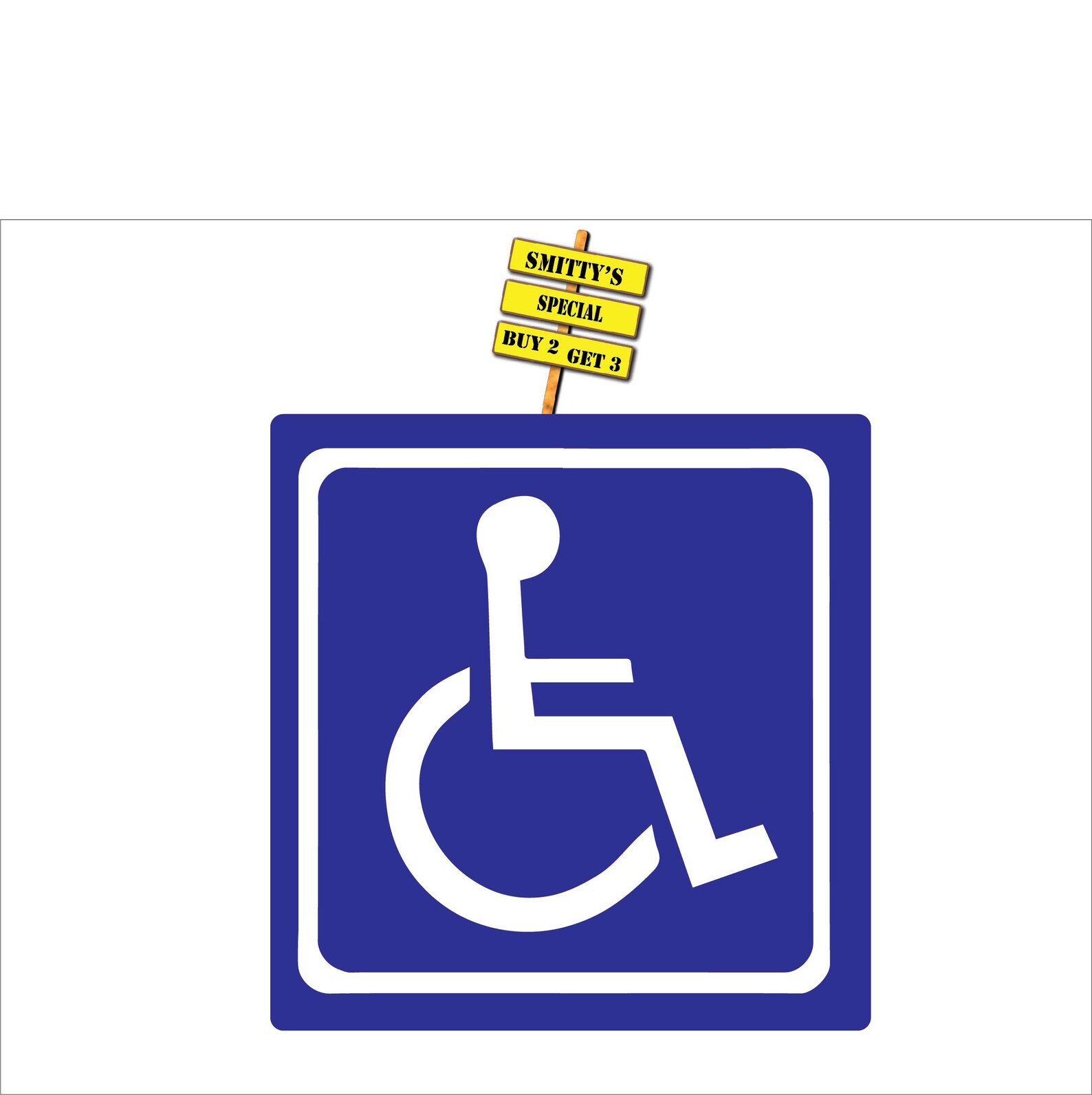 Handicap Symbol Wheel Chair Safety Sticker Decal Choose Size and Color ...