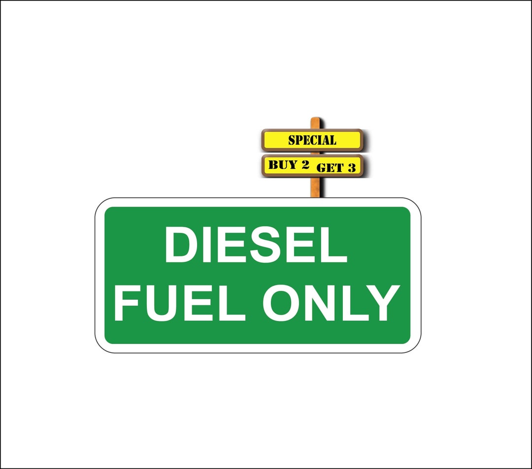 Diesel Fuel Only Green/white Truck Tractor Design 1 Decal Sticker P5 ...