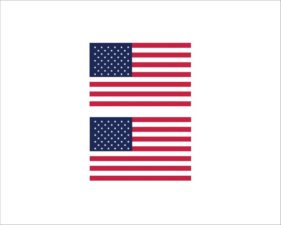 American Flag USA Flag 1 Pair 2.75 X 4.0 Sticker - Etsy