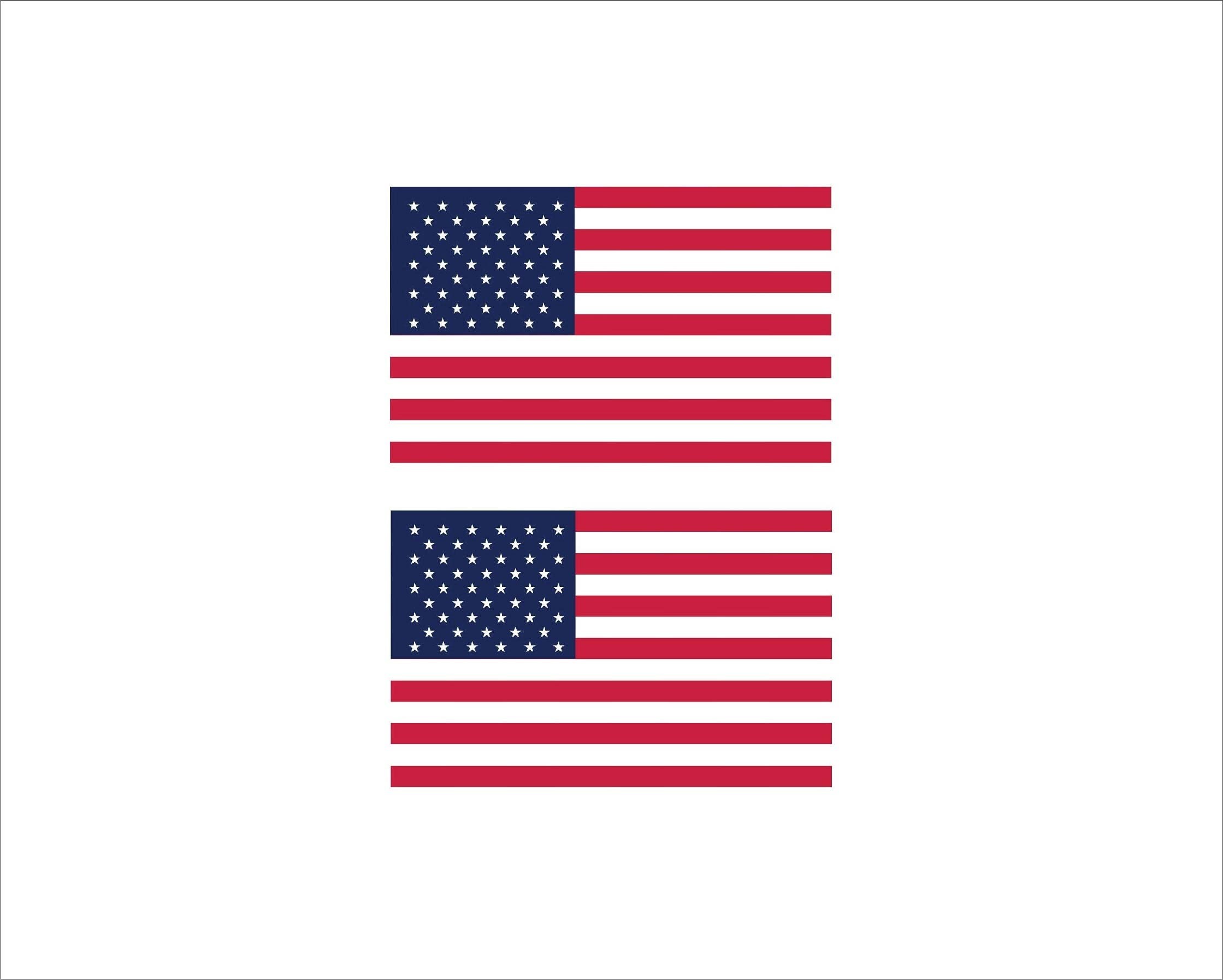 American Flag USA Flag 1 Pair 2.75 X 4.0 Sticker - Etsy