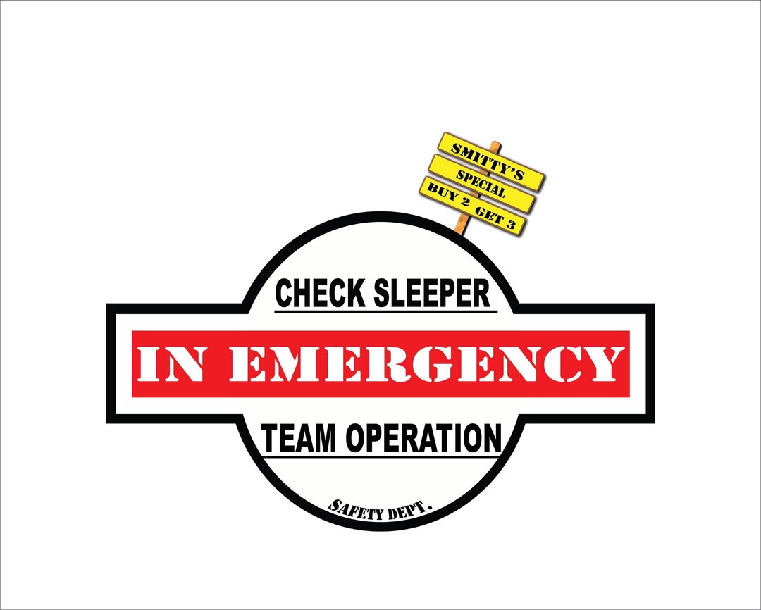 Check Sleeper in Emergency Team Operation Safety Dept. - Etsy