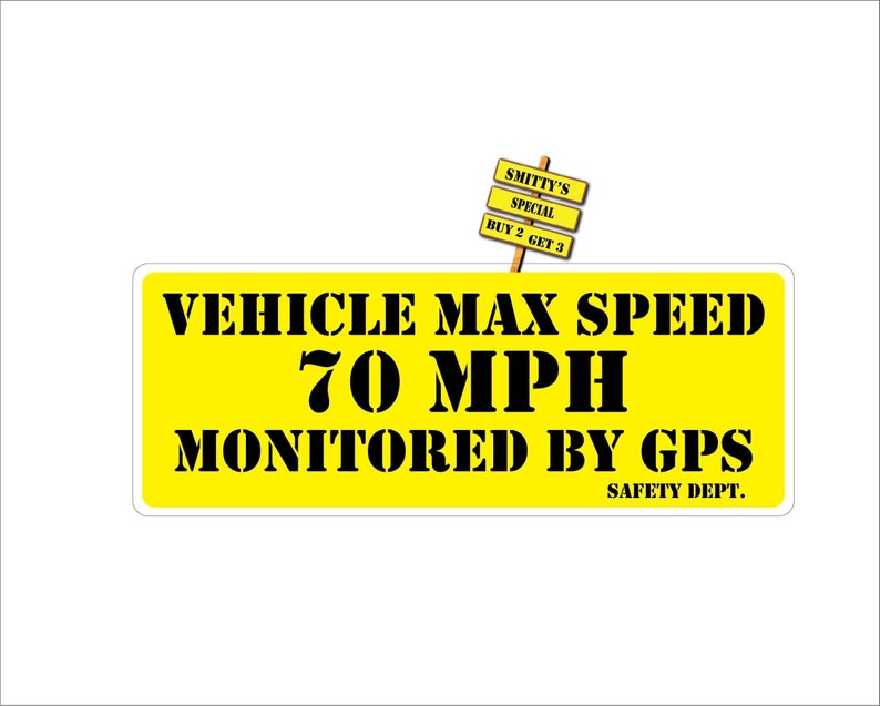 Vehicle Max Speed 70 MPH Monitored by GPS, Taxi, Trucks, Vans, Safety ...