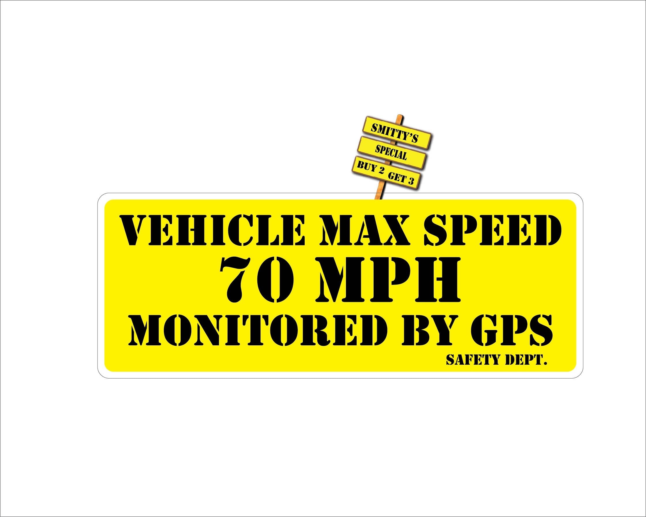 Vehicle Max Speed 70 MPH Monitored by GPS, Taxi, Trucks, Vans, Safety ...