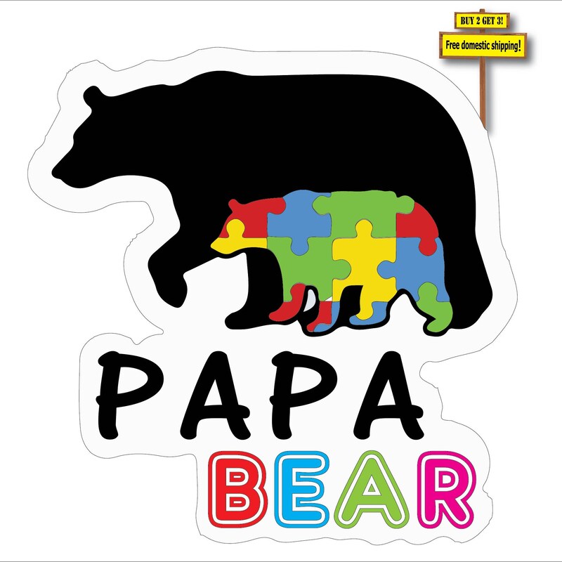 Papa Bear Sticker - Etsy
