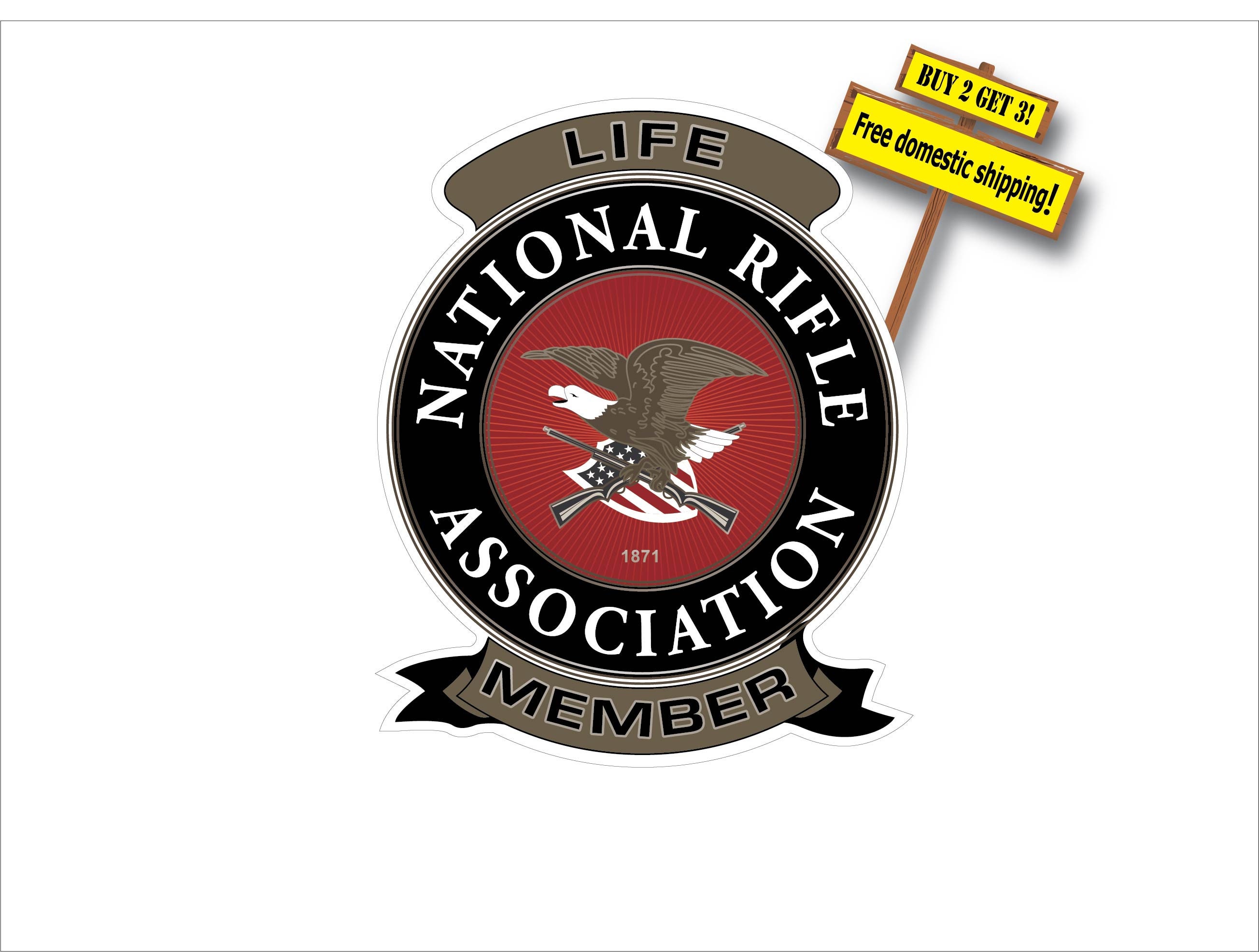 NRA Lifetime Patch Sticker National Rifle Association - Etsy