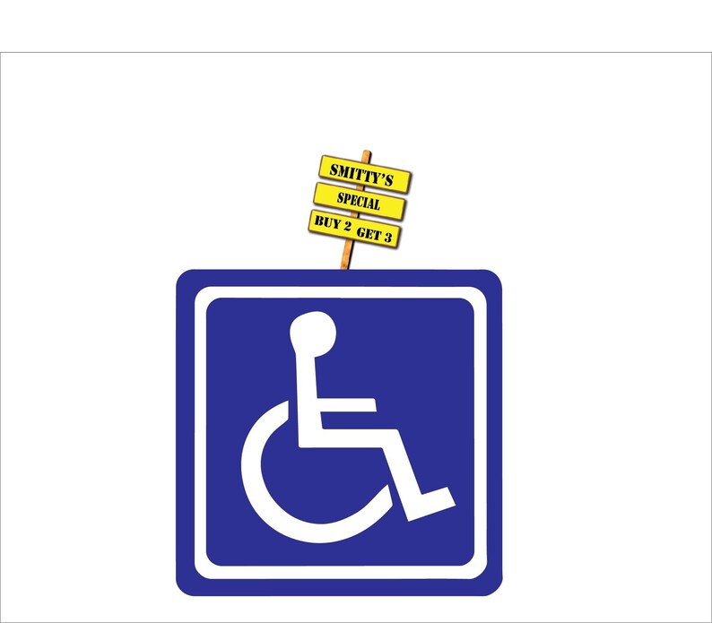Handicap Symbol Wheel Chair Safety Sticker Decal Choose Size and Color ...