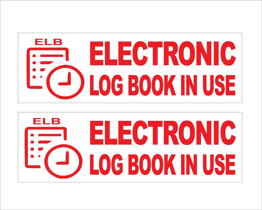 E Log Device in Use Log Book in Use DOT Trucks, Vans, Safety Dept. RED ...
