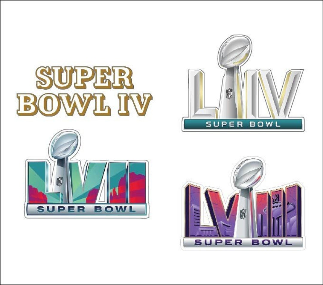 1 Set of 4 Kansas City Super Bowl Logo Super Bowls 4, 54, 57 and 58 ...