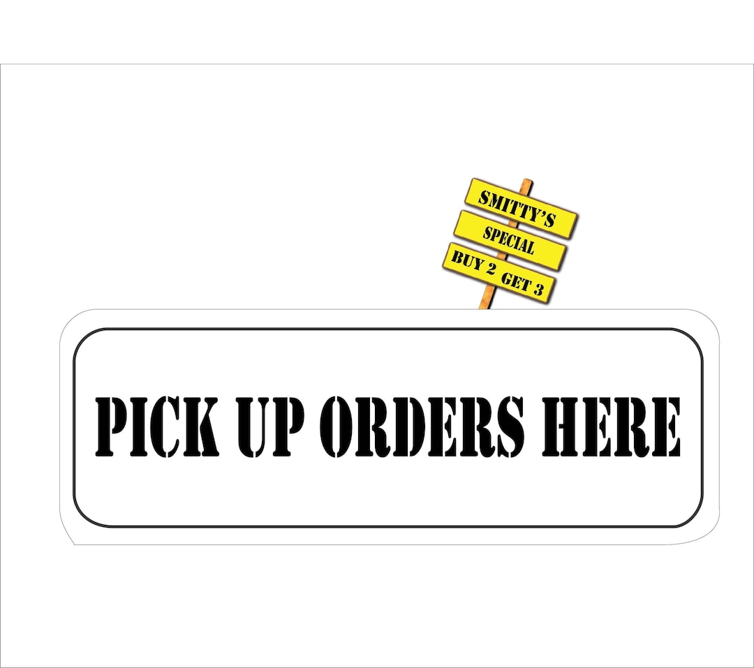 Pick up Orders Here Safety Dept. 2.5 X 7.0 Sticker Decal - Etsy