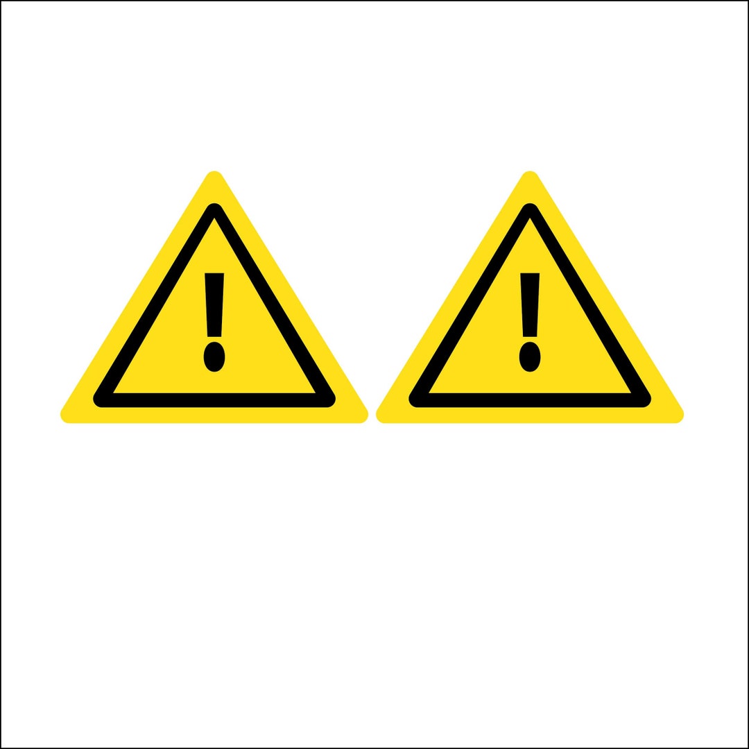 Warning Caution Triangles Take Care Work Safety Danger Hot (1 Pair ...