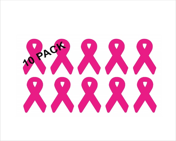 Breast Cancer Awareness Pink Ribbons 1 Set of 10 1.0 X - Etsy