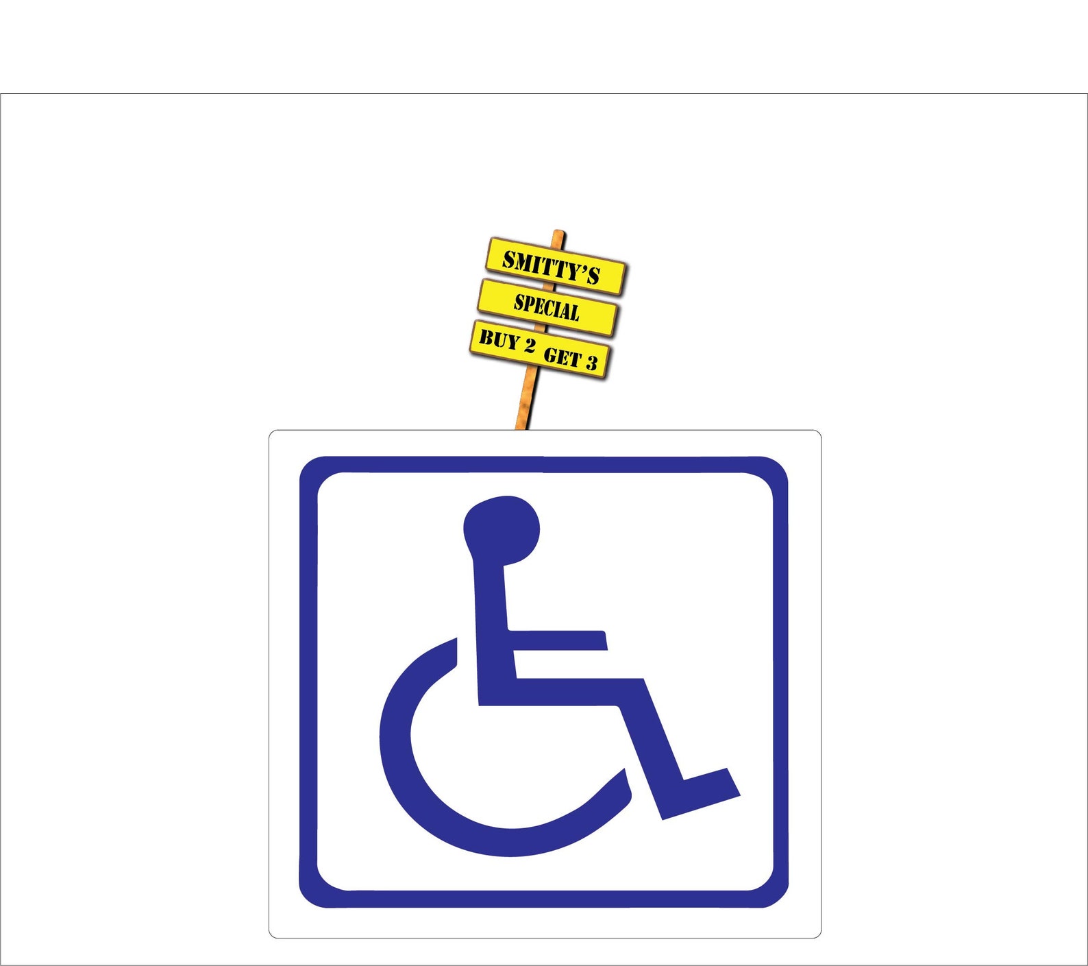 Handicap Symbol Wheel Chair Safety Sticker Decal Choose Size and Color ...