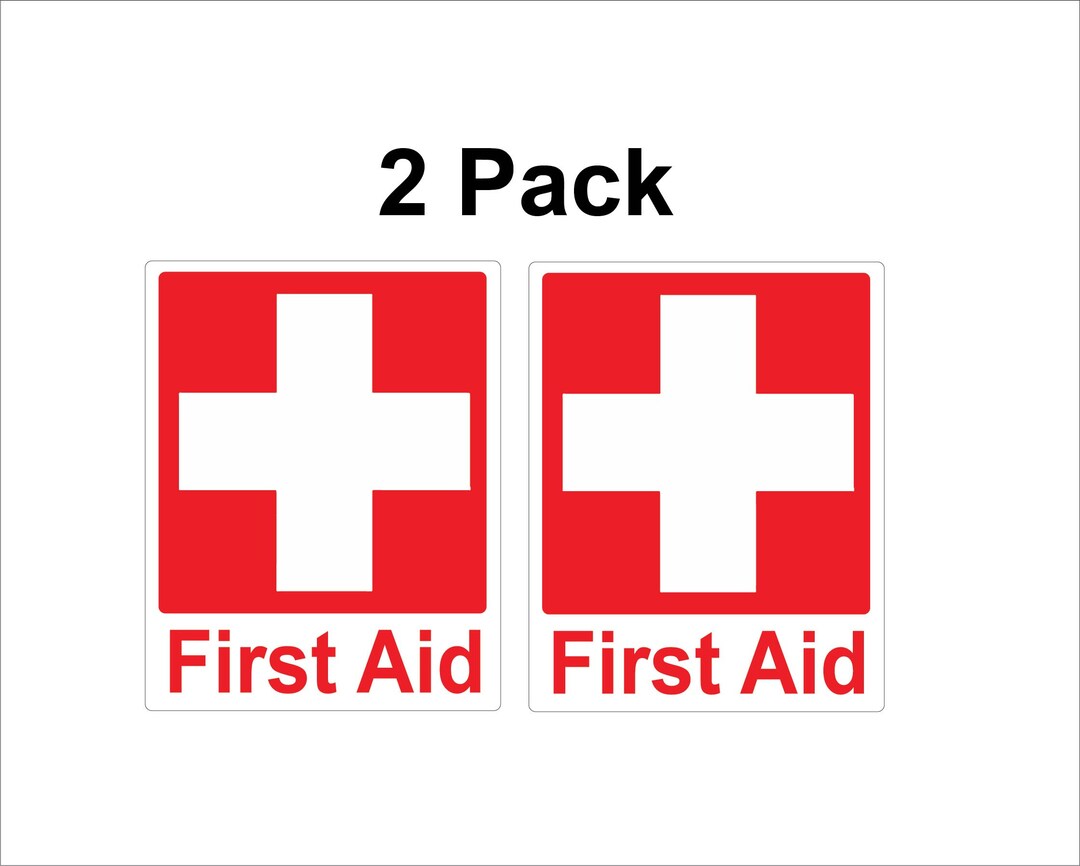 First Aid Red Cross (1 Pair) Safety Dept. Vinyl Sticker Decal S35 - Etsy