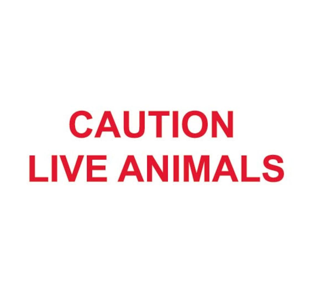 Caution Live Animals Safety Dept. Red Die Cut From High Quality Vinyl 5 ...